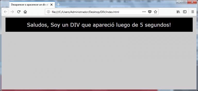 Desaparecer o apacerecer un div al transcurrir unos segundos con jQuery » BaulPHP